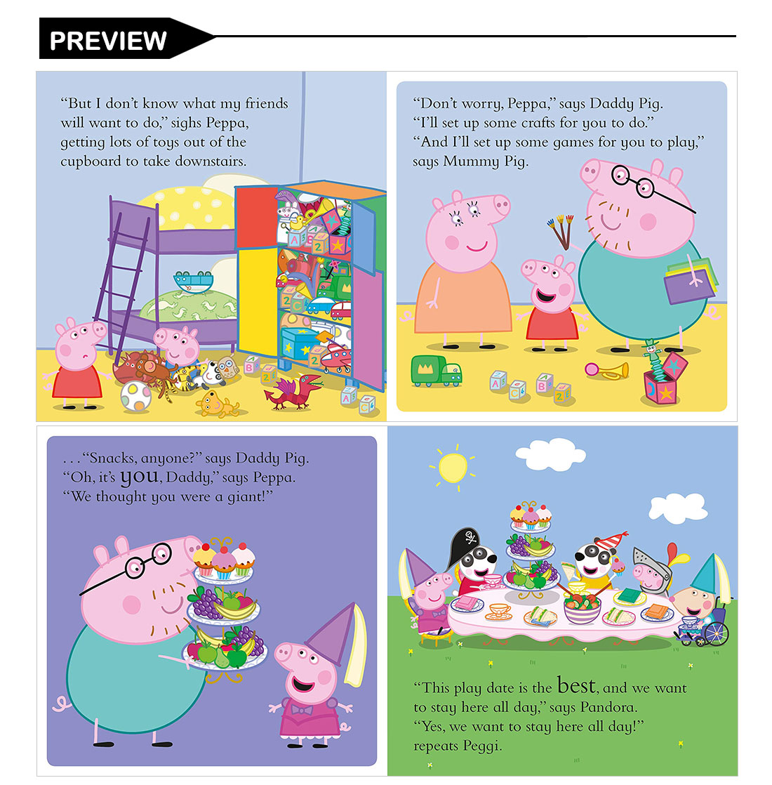 ★홀세일★[원서] 페파피그 보드북 Peppa Pig : Peppa's Play Date (영국판) - 웅진마켓