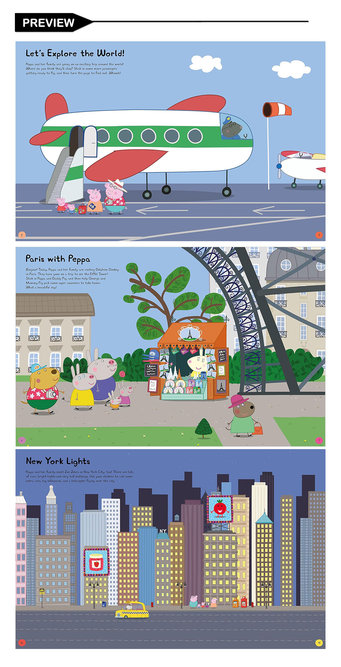 (원서) 페파피그 Peppa Pig: Peppa's Travels : Sticker Scenes Book (Paperback ...